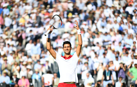 Novak Djokovic Smiles After Winning His Editorial Stock Photo - Stock ...