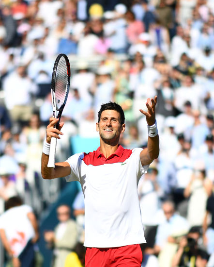 Novak Djokovic Smiles After Winning His Editorial Stock Photo - Stock ...