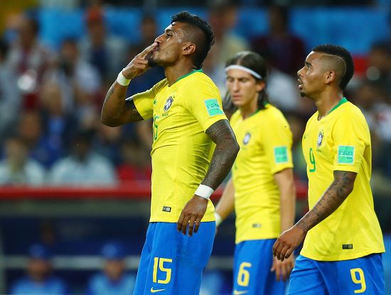 Paulinho Brazil Celebrates Scoring Opening Goal Editorial Stock Photo ...