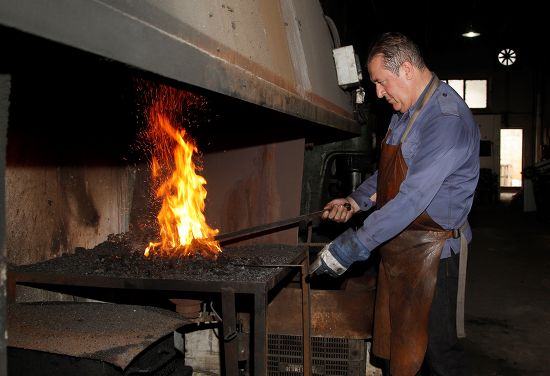 Blacksmith Gabriel Rocamora Works His Familys Editorial Stock Photo ...