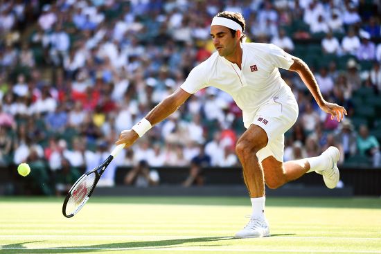 Roger Federer Action During His Gentlemens Editorial Stock Photo ...
