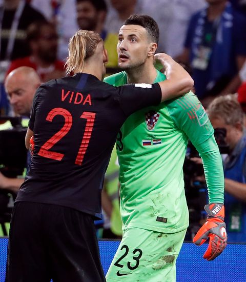 Goalkeeper Danijel Subasic Croatia Domagoj Vida Editorial Stock Photo ...