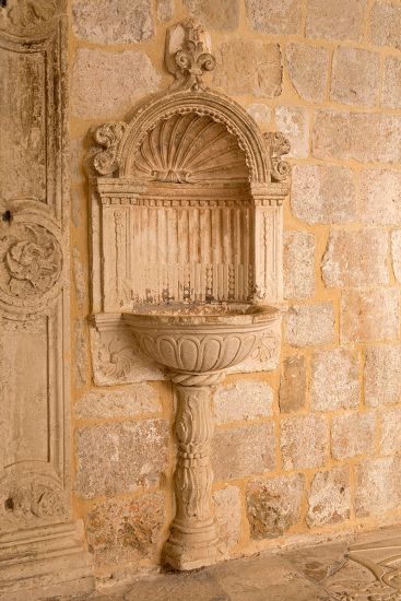 Holy Water Basin Franciscan Monastery Old Editorial Stock Photo - Stock ...