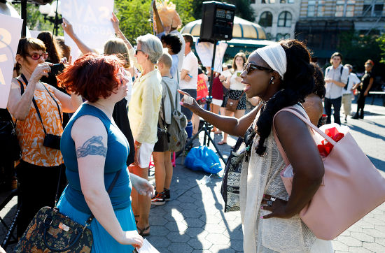 Two Women Debate Politics On Sidelines Editorial Stock Photo - Stock ...