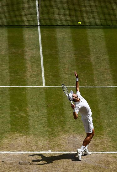 Novak Djokovic Action Serving During His Editorial Stock Photo - Stock ...