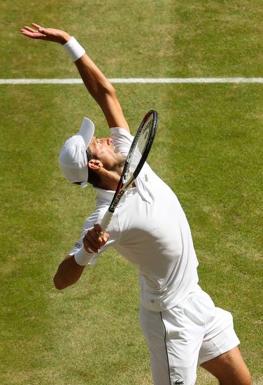 Novak Djokovic Action Serving During His Editorial Stock Photo - Stock ...