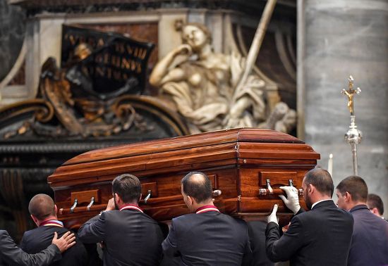 Coffin Cardinal Jeanlouis Tauran Carried Durign Editorial Stock Photo ...