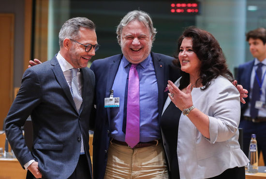 George Katrougalos Michael Roth Helena Dalli Editorial Stock Photo ...
