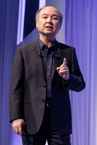 Softbank Chairman Ceo Masayoshi Son Speaks Editorial Stock Photo ...