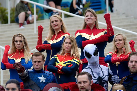 People Participate Marvel Comics Photo Shoot Editorial Stock Photo ...