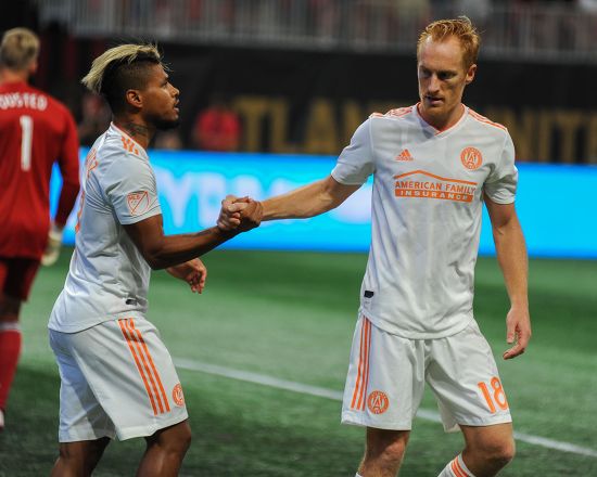 Atlanta Jeff Larentowicz 18 Congratulates Josef Editorial Stock Photo ...