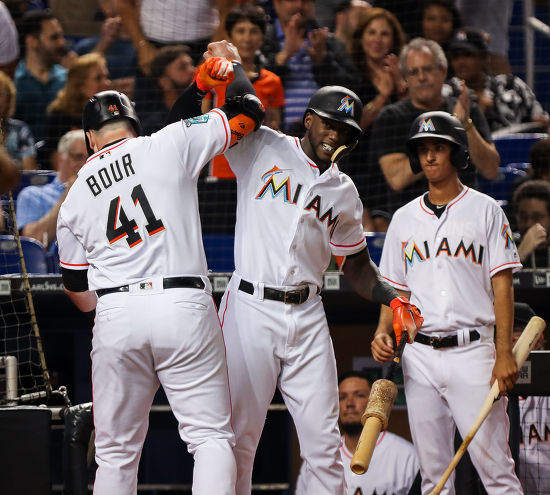 Miami Marlins First Baseman Justin Bour Editorial Stock Photo - Stock ...