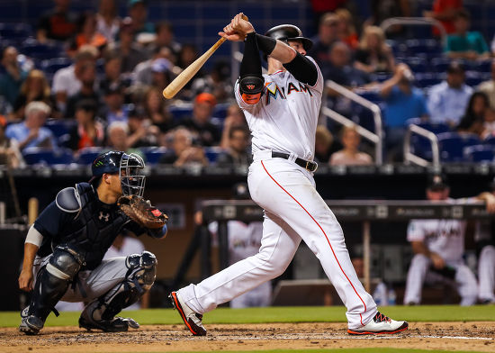 Miami Marlins First Baseman Justin Bour Editorial Stock Photo - Stock ...