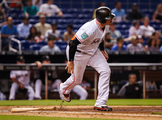 Miami Marlins First Baseman Justin Bour Editorial Stock Photo - Stock ...