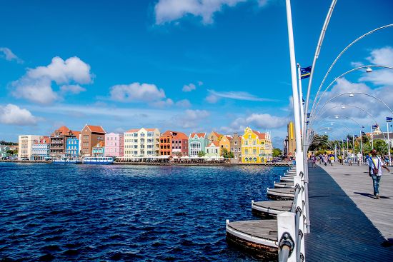 Willemstad Buildings On Handelskade Street Punda Editorial Stock Photo ...