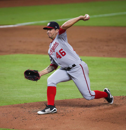 Washington Nationals Starting Pitcher Tommy Milone Editorial Stock ...