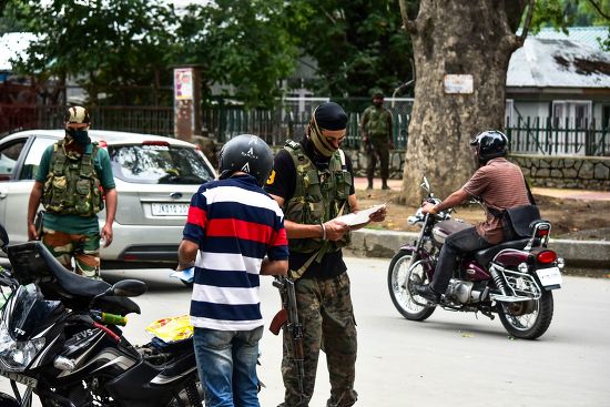 Soldier Seen Checking Documents Motorcyclist Editorial Stock Photo ...