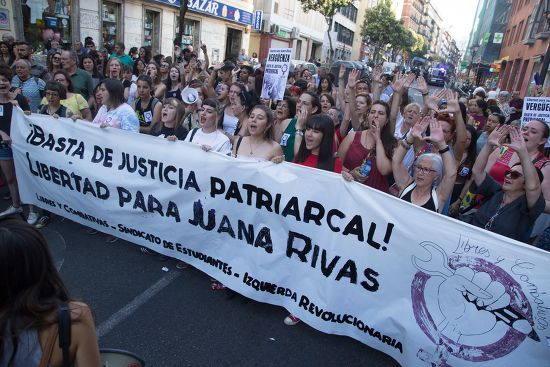 Feminist Women Seen Holding Huge Banner Editorial Stock Photo - Stock ...