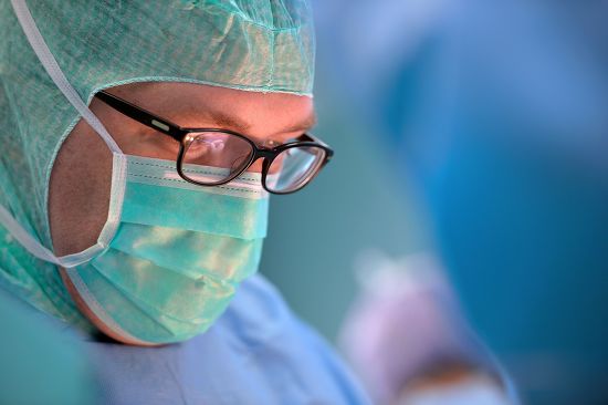 Surgeon During Groin Surgery Hospital Bergisches Editorial Stock Photo ...