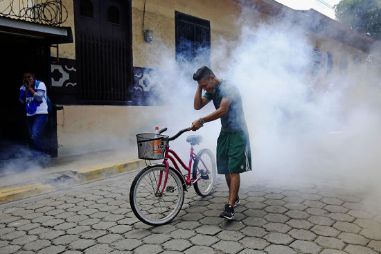 Man Takes Cover After Explosion Mortar Editorial Stock Photo - Stock ...