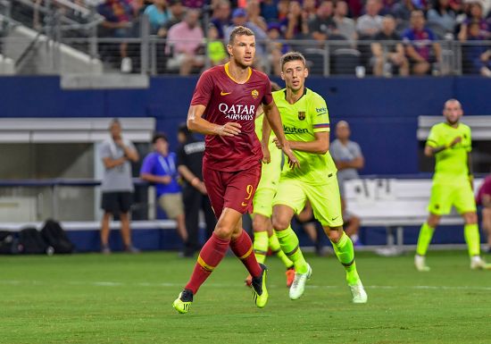 Roma F Edin Dzeko 9 During Editorial Stock Photo - Stock Image ...