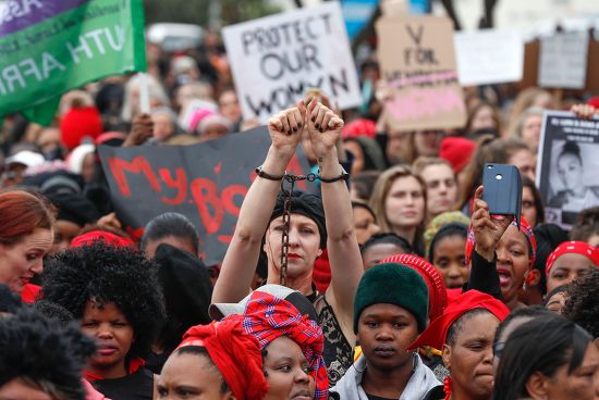 South African Women Protest Against Gender Editorial Stock Photo ...