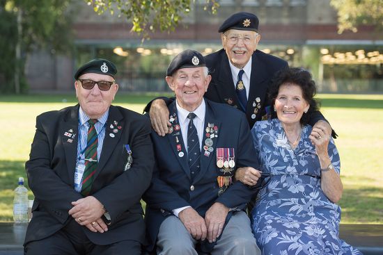 War Veterans Pose Together Group Shot Editorial Stock Photo - Stock ...