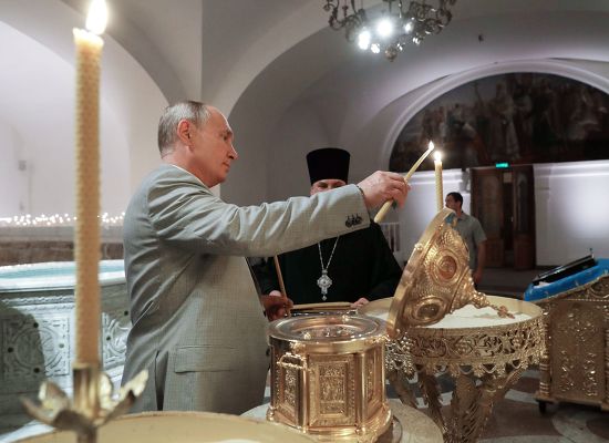 Russias President Vladimir Putin Lights Candle Editorial Stock Photo ...