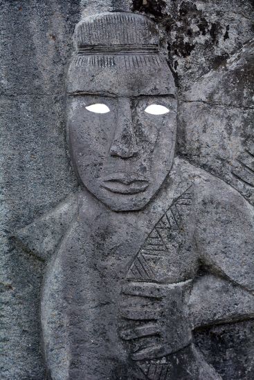 Polynesian Male Figurine Rock Carving Basalt Editorial Stock Photo ...