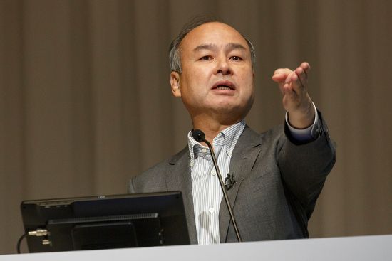 Softbank Chairman Ceo Masayoshi Son Speech Editorial Stock Photo ...