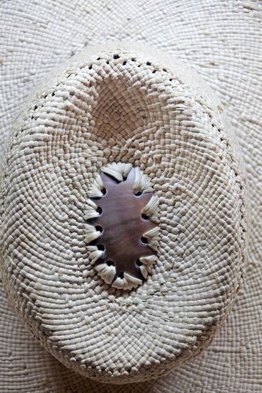 Cook Islander Woman Woven Rito Hat Editorial Stock Photo - Stock Image ...