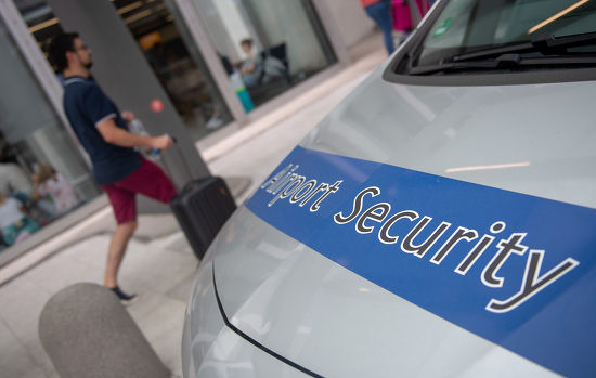 Airport Security Car Stands Front Terminal Editorial Stock Photo ...