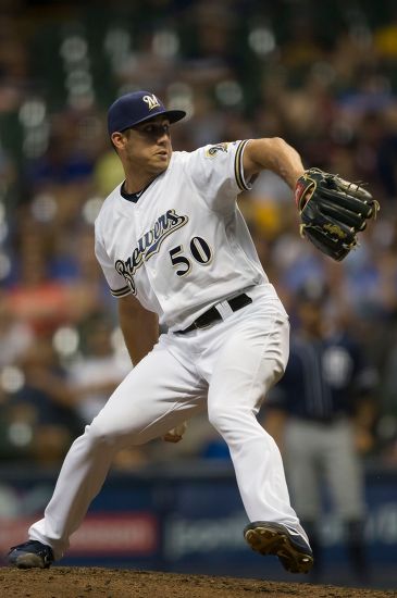 Milwaukee Brewers Relief Pitcher Jacob Barnes Editorial Stock Photo ...