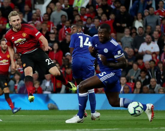 Luke Shaw Manchester United Shoots Goal Editorial Stock Photo - Stock ...