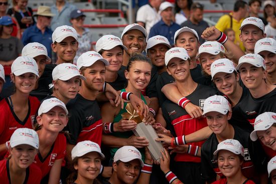 Simona Halep Romania Poses Ball Boys Editorial Stock Photo - Stock ...