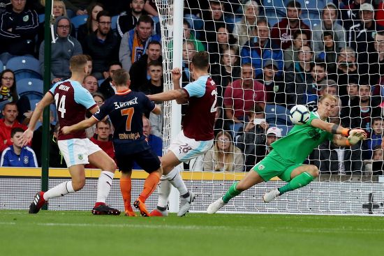 Burnley Goalkeeper Joe Hart Saves Edin Editorial Stock Photo - Stock ...