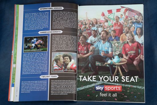 Sky Sports Advert Matchday Programme Editorial Stock Photo - Stock ...