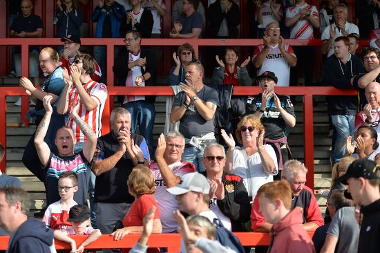 Stevenage Fans During Stevenage Vs Morecambe Editorial Stock Photo ...