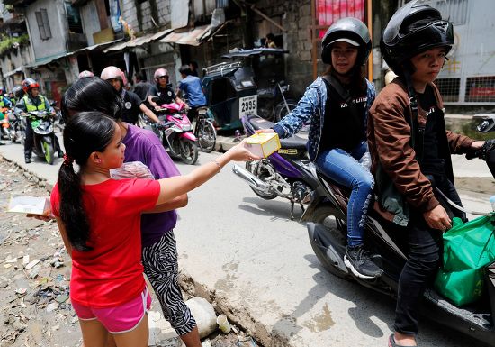 Filipino Motorcycle Rider Woman Hands Over Editorial Stock Photo ...