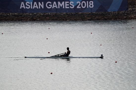 Dushyant India Competes During Rowing Mens Editorial Stock Photo ...