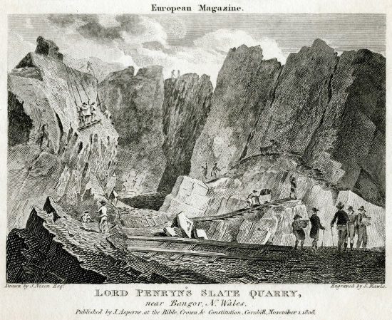 Lord Penryns Slate Quarry Near Bangor Editorial Stock Photo - Stock ...