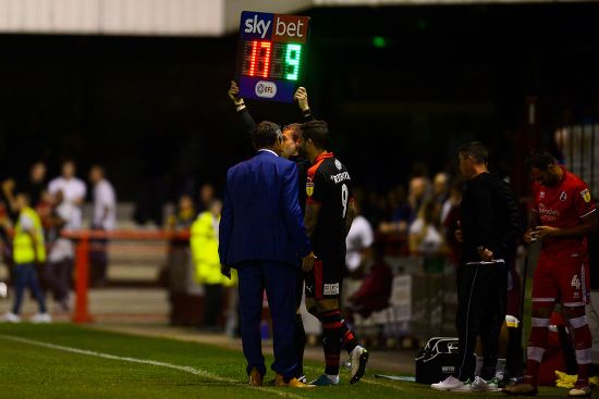 Fourth Official Using Substitution Display Board Editorial Stock Photo ...