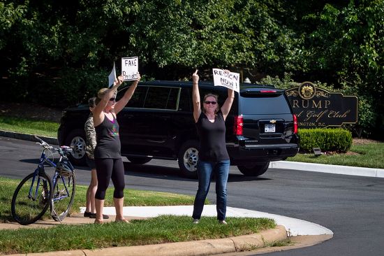 Protesters Hold Signs Make Obscene Gestures Editorial Stock Photo ...