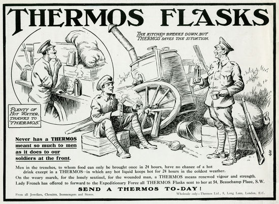 Jolly Advertisement Thermos Flasks Essential Accessory Editorial Stock ...