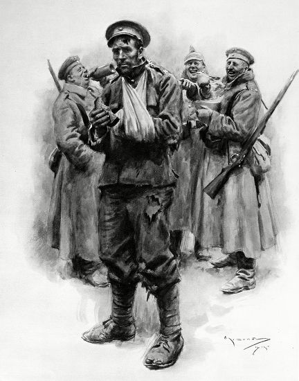 Wounded British Prisonerofwar German Soldiers Laughing Editorial Stock ...