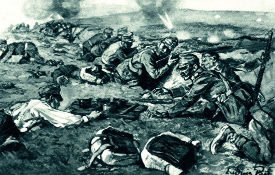 Ww1 Eastern Front Austrian Soldiers Crawl Editorial Stock Photo - Stock ...