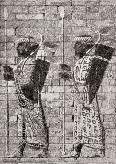 Ancient Archers Frieze Susa Persia Hutchinsons Editorial Stock Photo ...