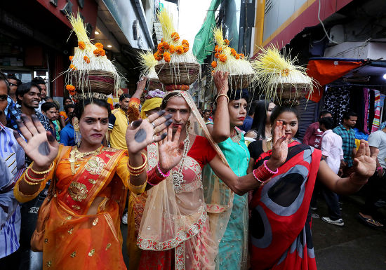 Eunuchs Take Part Procession Celebrate Bhujaria Editorial Stock Photo ...