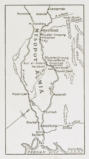 Wwi Map Mesopotamian Campaign Mef Mesopotamian Editorial Stock Photo ...