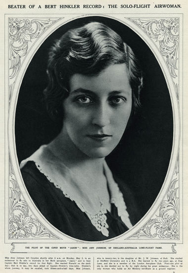 Amy Johnson 1903 1941 Pioneering English Editorial Stock Photo - Stock ...